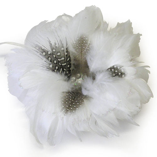 Luxe Feather Rosette | Cherry Ribbon | Party Decoration