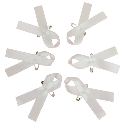 Awareness Ribbon-White | Cherry Ribbon