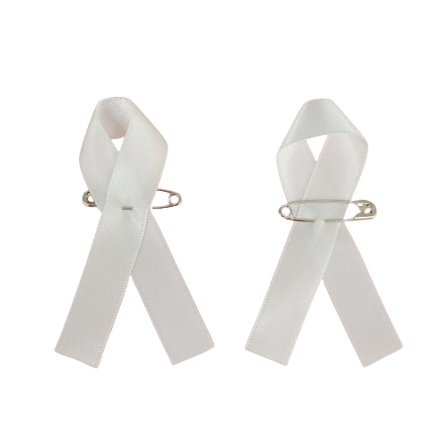 Awareness Ribbon-White | Cherry Ribbon