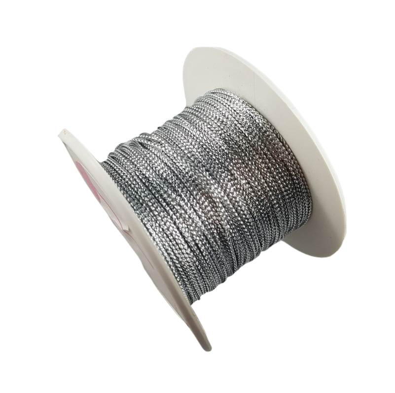 Silver Metallic Cord 1MM | Cherry Ribbon